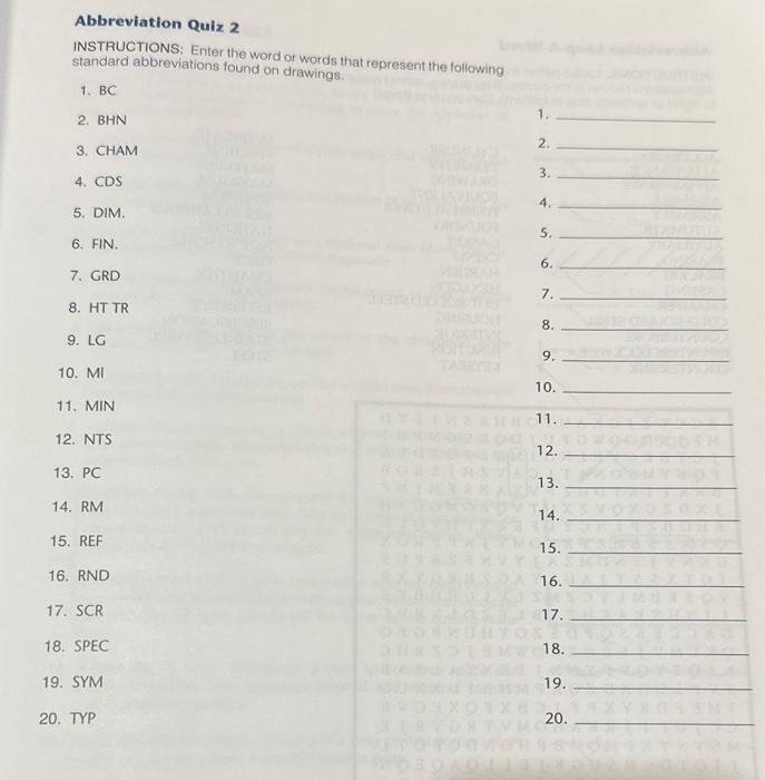 Solved 1. 2. 3. 4. 5. 6. 7. 8. 9. 10. 11. 12. 13. 14. 15. | Chegg.com