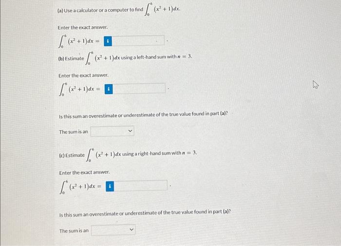 Solved (a) Use a calculator or a computer to find Enter the | Chegg.com