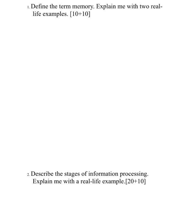 Solved 3. Distinguish between sensory memory, | Chegg.com