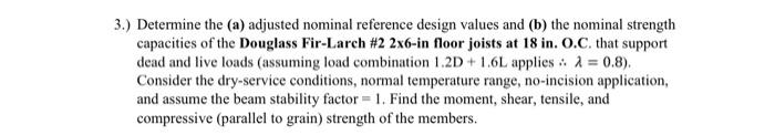 Solved 3.) Determine the (a) adjusted nominal reference | Chegg.com