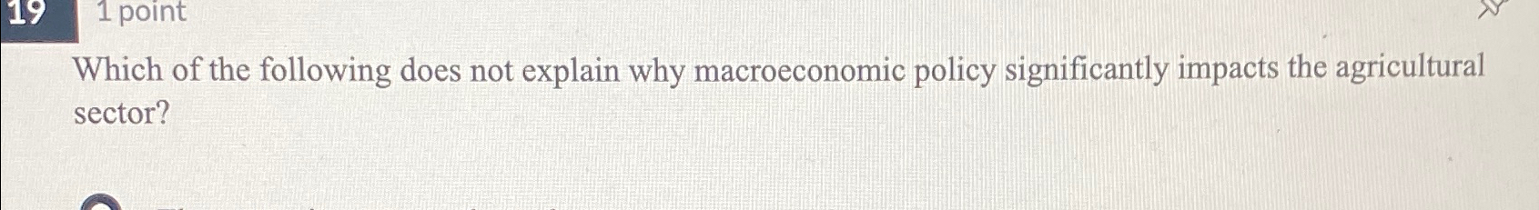 Solved Which of the following does not explain why | Chegg.com