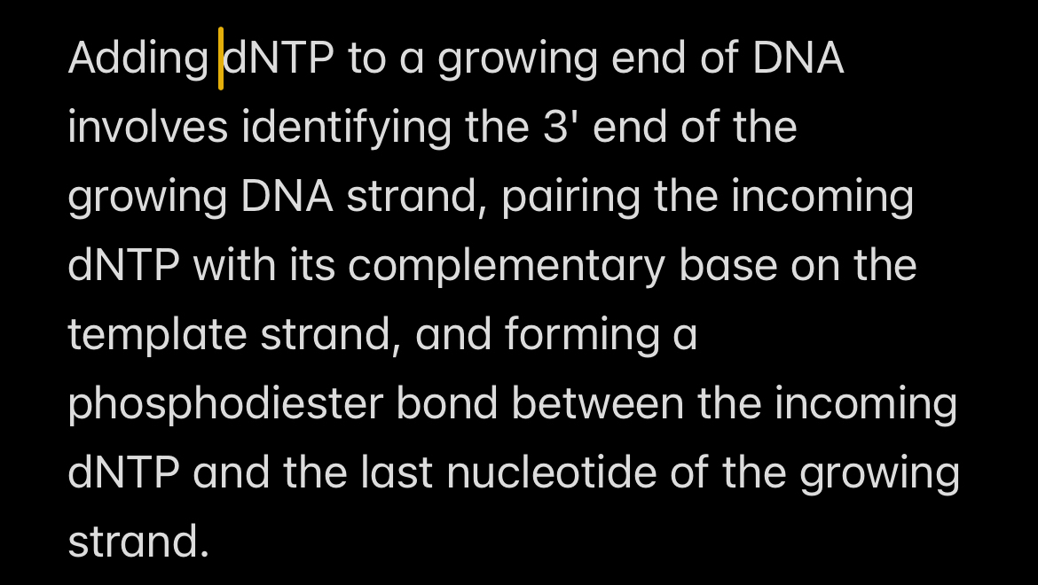 Draw this outAdding /dNTP to a growing end of DNA | Chegg.com