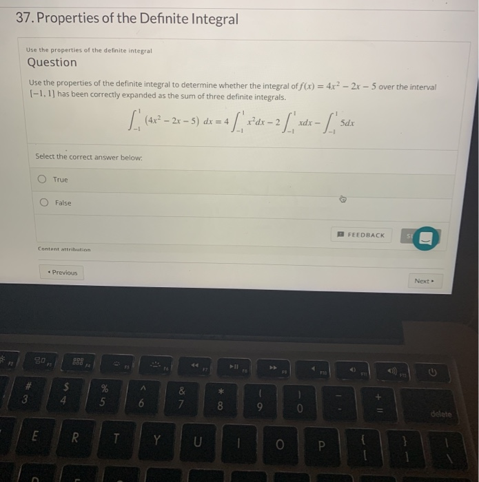 Solved 37.Properties of the Definite Integral Use the | Chegg.com