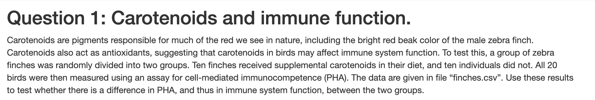 Solved Question 1: Carotenoids and immune function. | Chegg.com