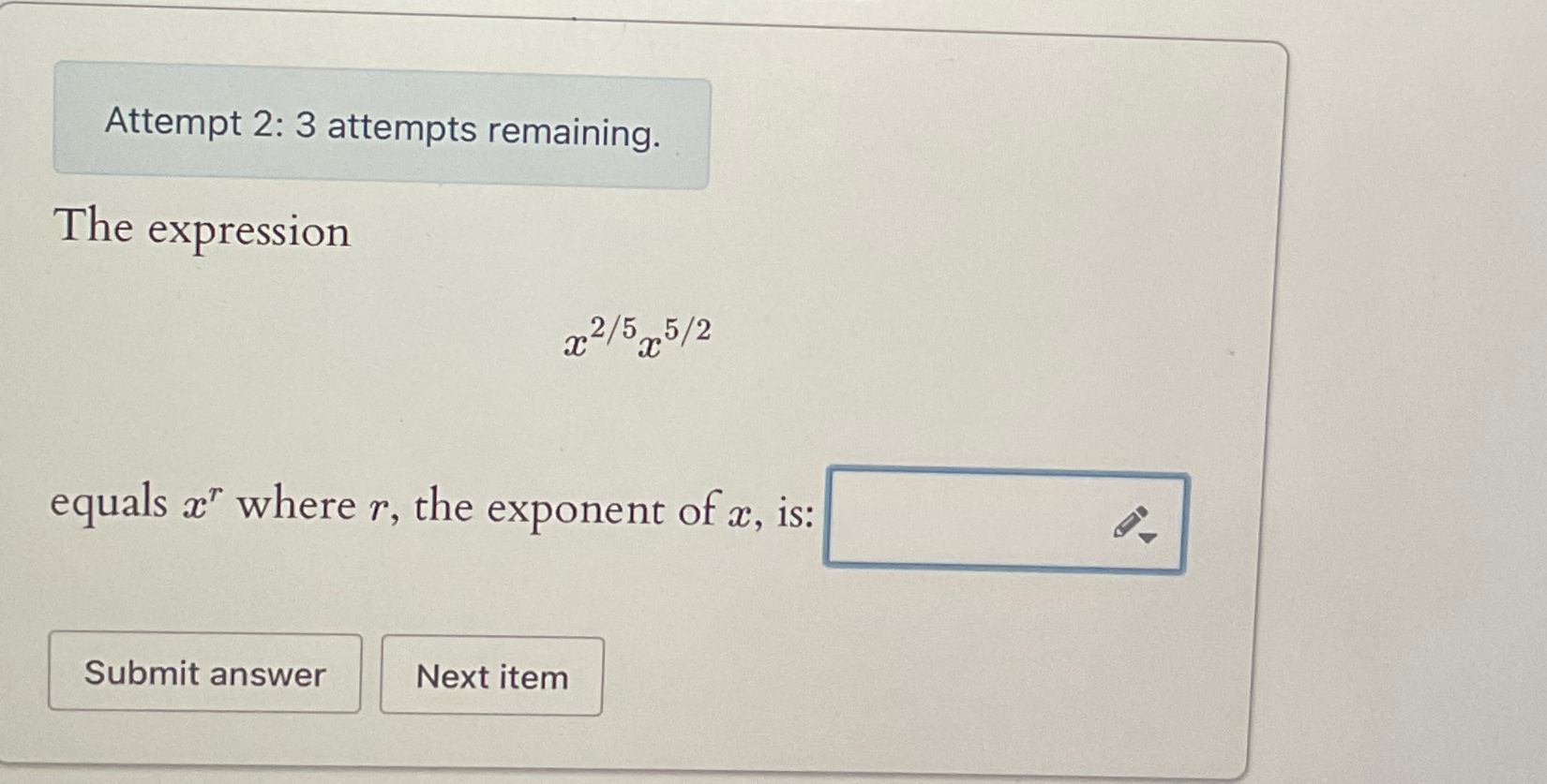 Solved Attempt 2: 3 ﻿attempts remaining.The | Chegg.com