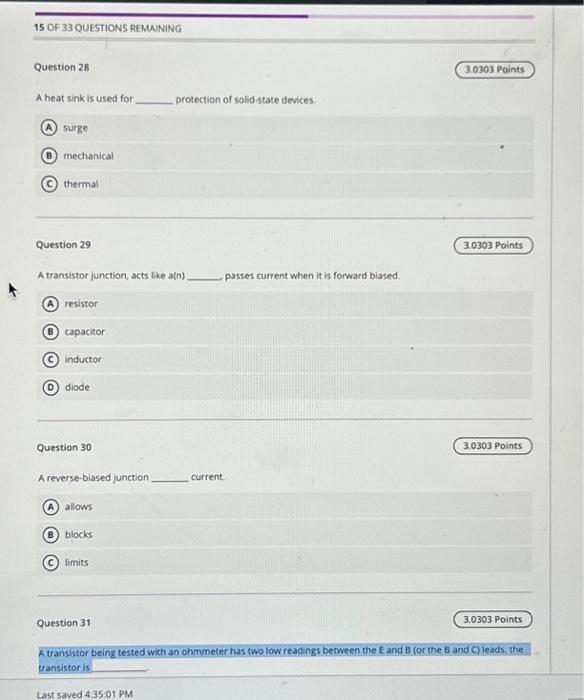 Solved 15 OF 33 QUESTIONS REMAINING Question 21 The | Chegg.com