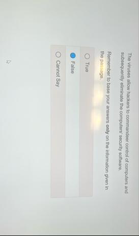 Solved The viruses allow hackers to commandeer control of | Chegg.com