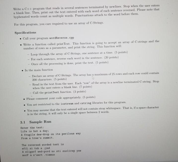 Solved 5 Generic Guidelines 1. Include the header comment | Chegg.com