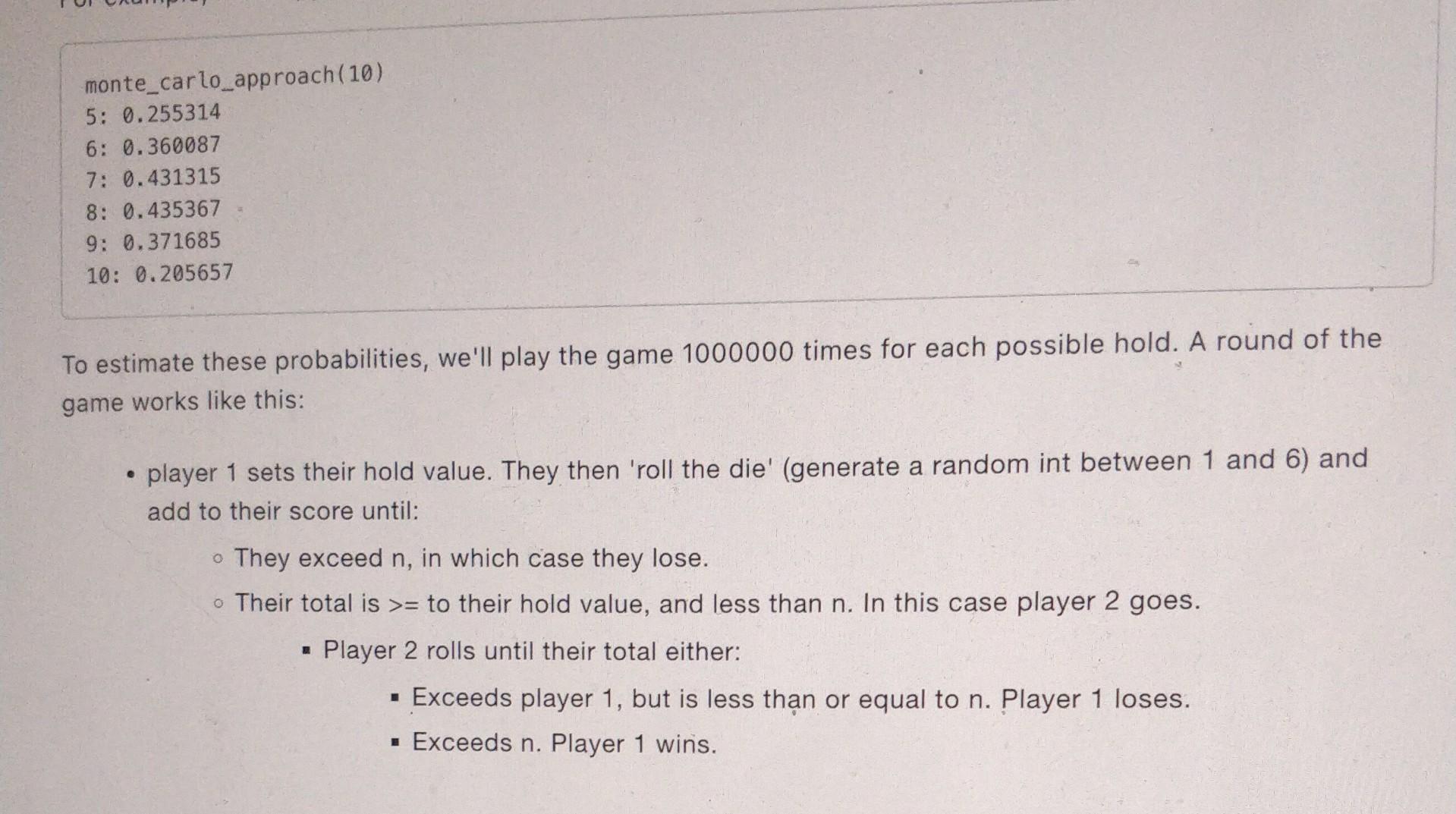 Solved Part 2. (20 points) Monte Carlo simulation. A common | Chegg.com