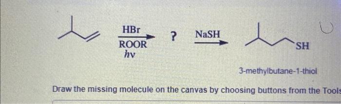 Solved ? hv? hv? NaSH 3-methylbutane-1-thiol Draw the | Chegg.com