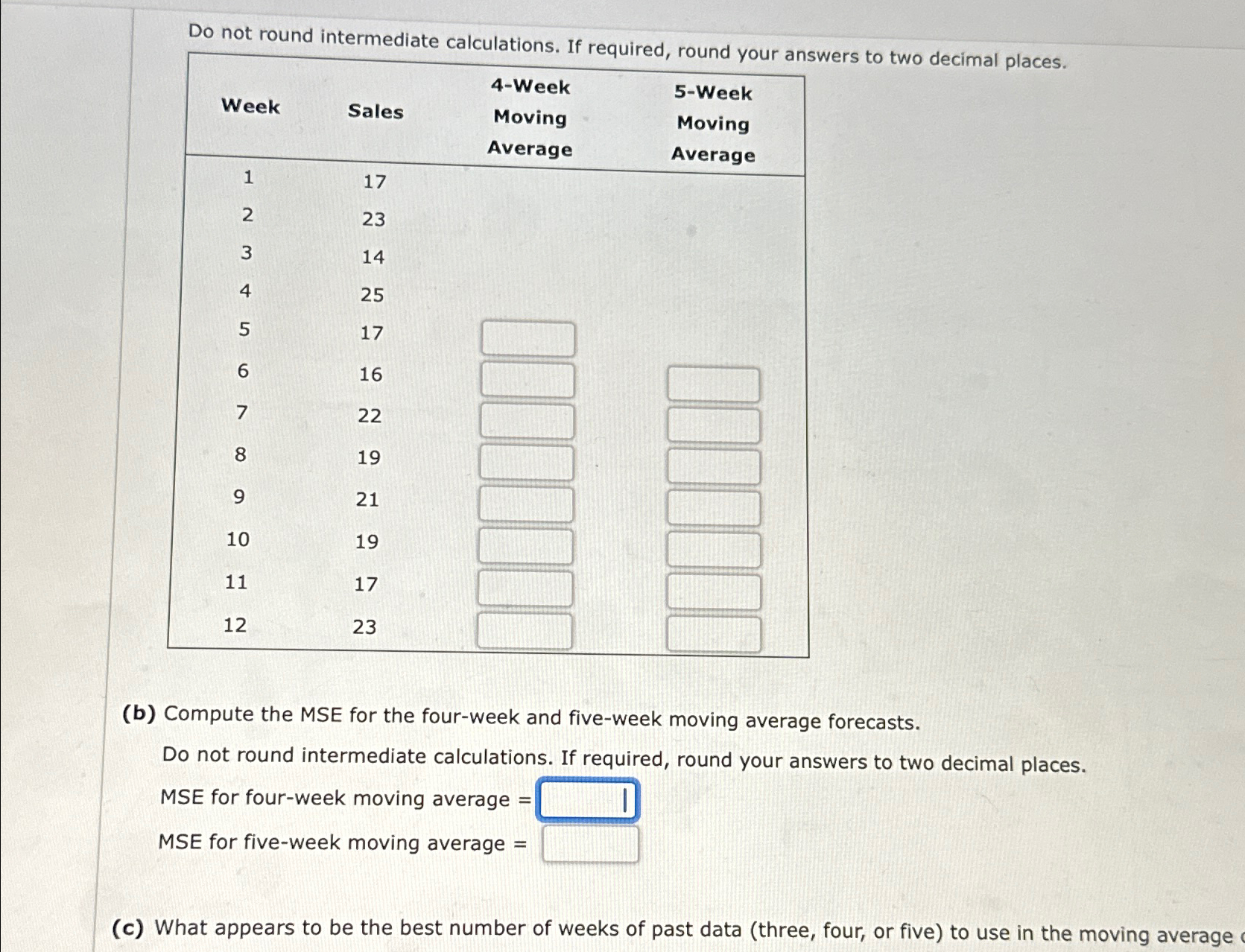 Solved Do not round intermediate calculations. If required, | Chegg.com