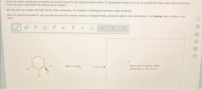 Solved Draw the major substitution products you would expect | Chegg.com