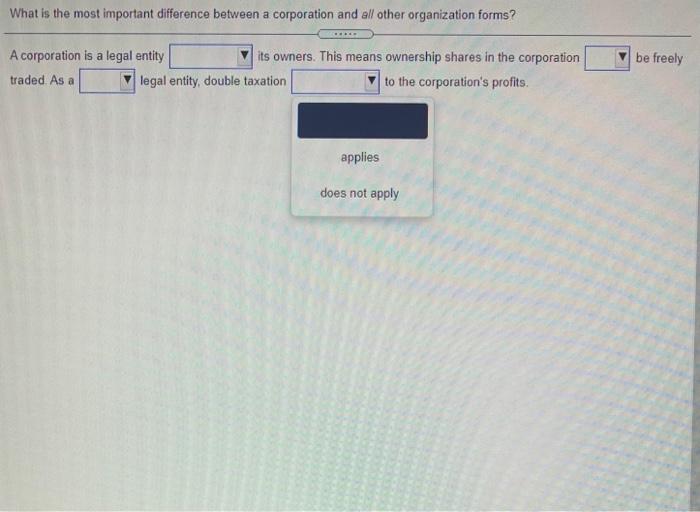 Solved What is the most important difference between a | Chegg.com