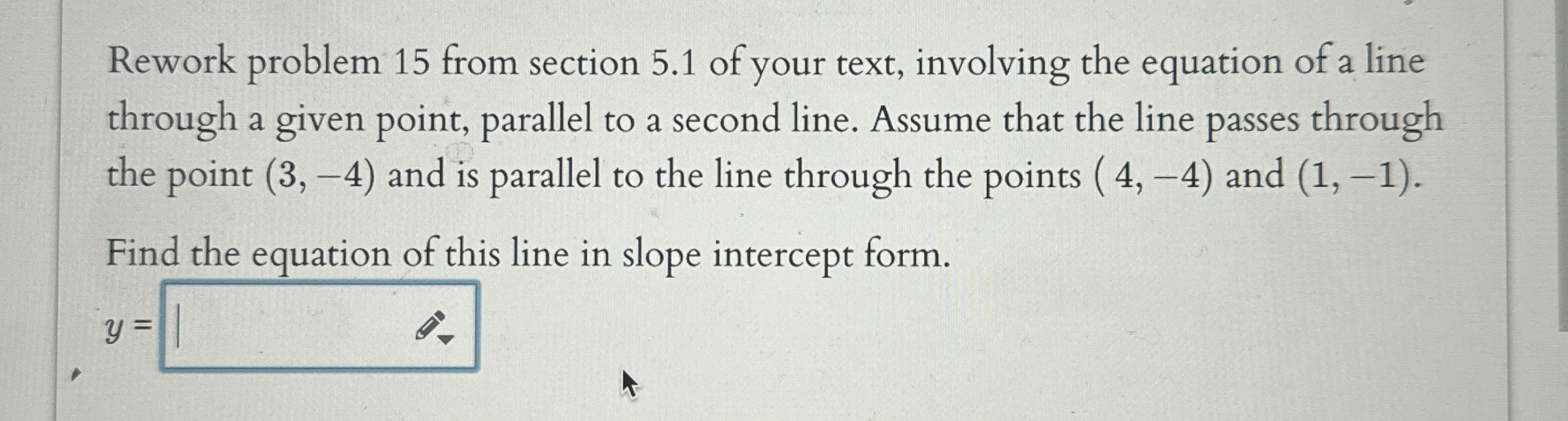 Solved Rework problem 15 ﻿from section 5.1 ﻿of your text, | Chegg.com