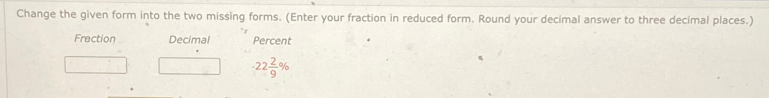 Solved Change the given form into the two missing forms. | Chegg.com