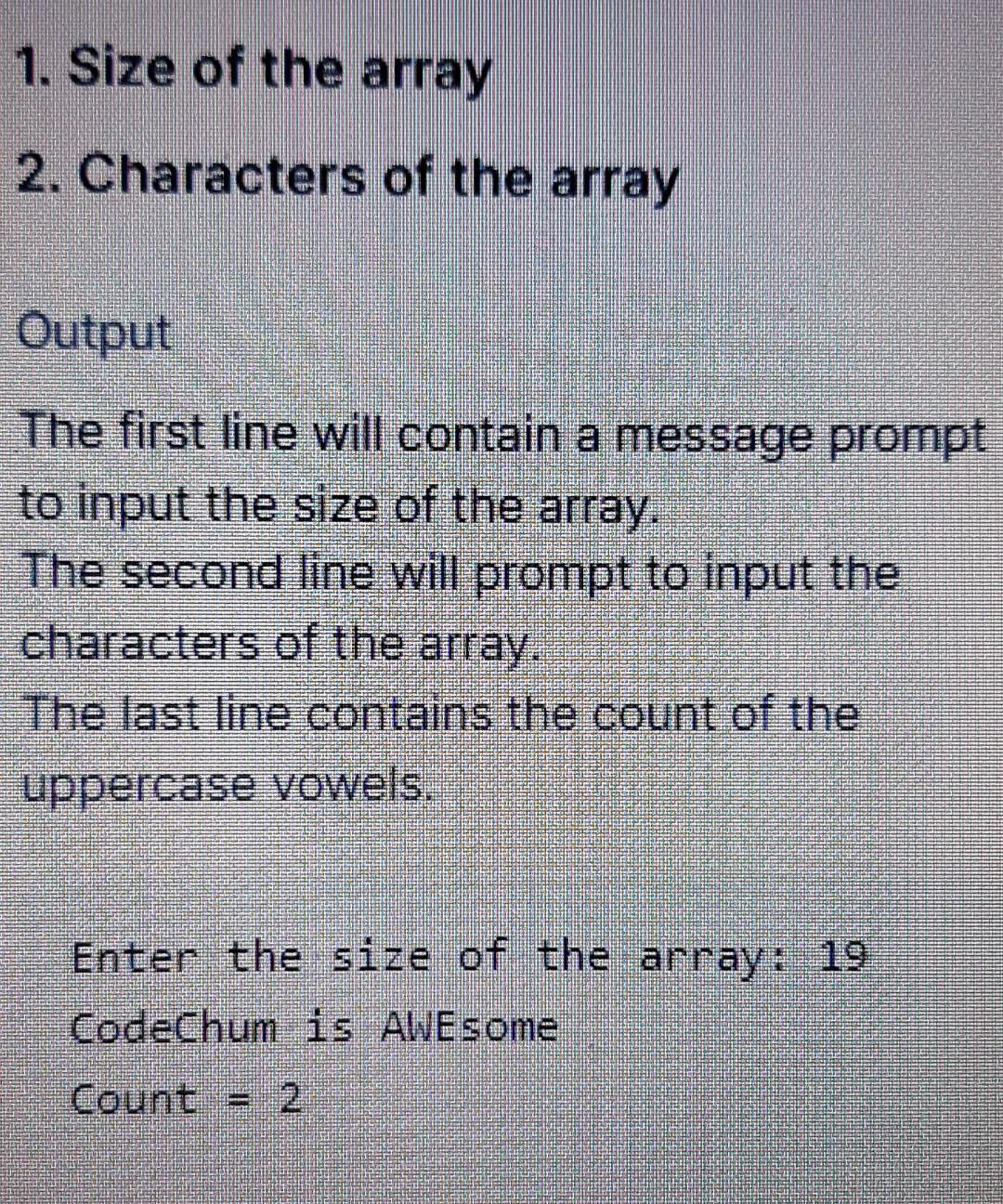 Solved 2. Upper, Dis-upper by CodeChum Admin Make me a | Chegg.com