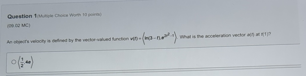 Solved Question 1 (Multiple Choice Worth 10 | Chegg.com