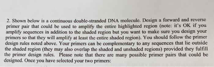 Solved 2. Shown below is a continuous double-stranded DNA | Chegg.com
