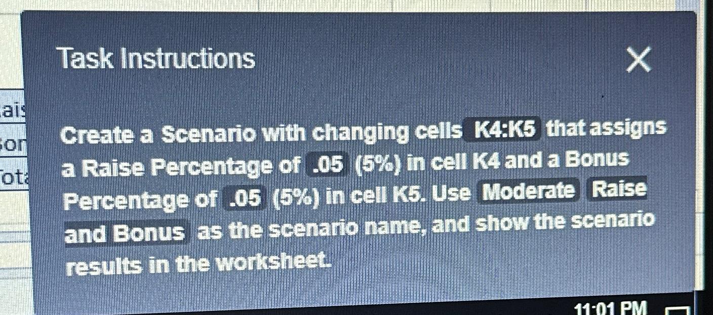 Solved Task InstructionsCreate a Scenario with changing | Chegg.com