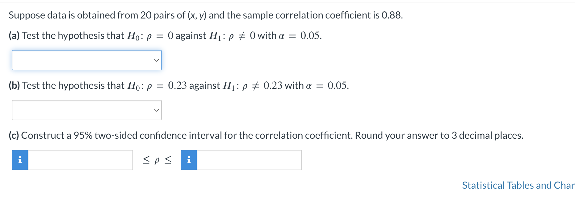 Solved Suppose data is ﻿obtained from 20 ﻿pairs of (x,y) | Chegg.com