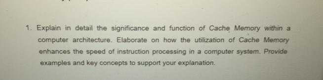 Solved Explain in detail the significance and function of | Chegg.com