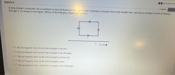Solved Question A long straight conductor has a constant | Chegg.com