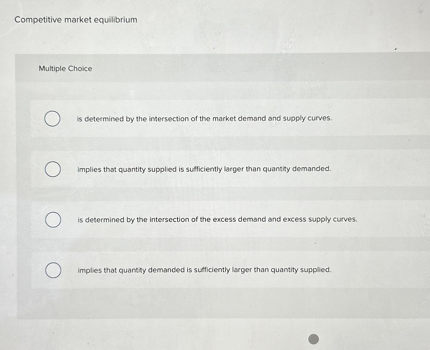 Solved Competitive market equilibriumMultiple Choiceis | Chegg.com