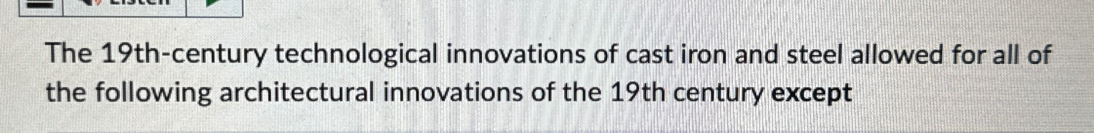 The 19th-century technological innovations of cast | Chegg.com