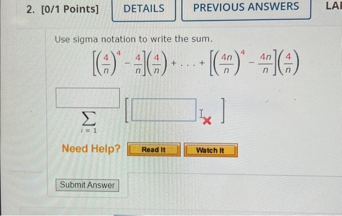 Solved Use sigma notation to write the sum. | Chegg.com