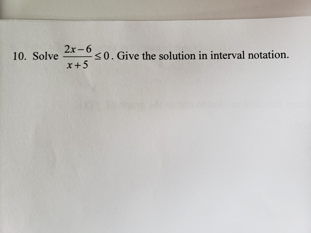 Solved 2x-6 10. Solve