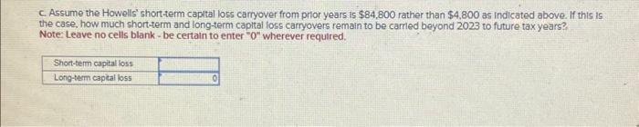 Solved During 2023, your clients, Mr. and Mrs. Howell, owned | Chegg.com