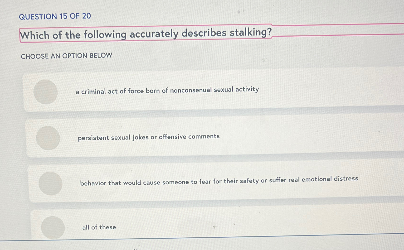 Solved QUESTION 15 ﻿OF 20Which of the following accurately | Chegg.com