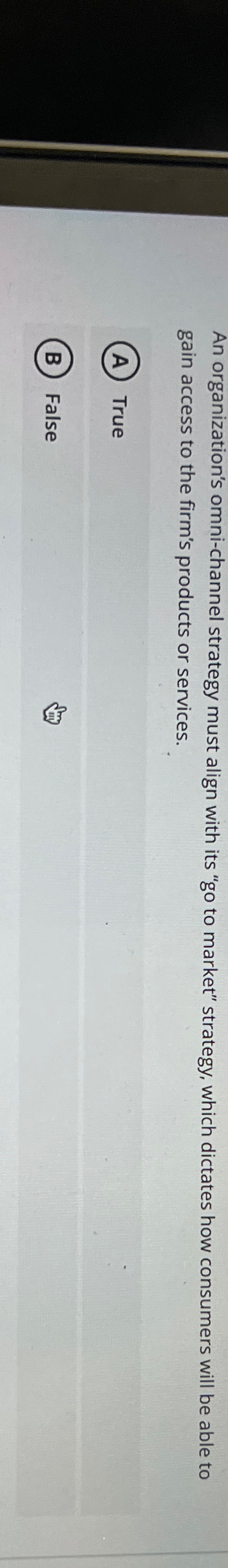 Solved An organization's omni-channel strategy must align | Chegg.com