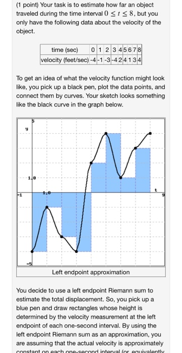 Solved Your task is to estimate how far an object traveled | Chegg.com