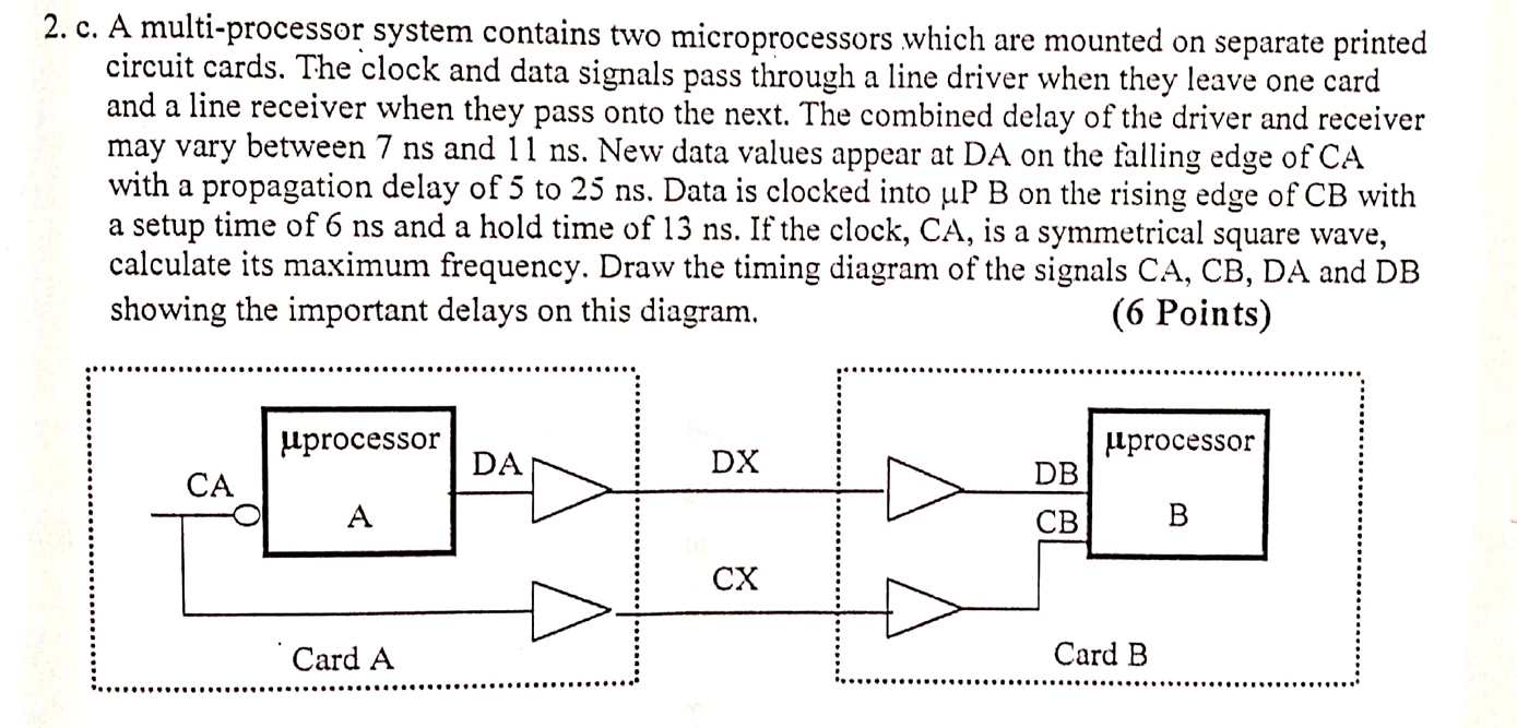 2. ﻿c. ﻿A multi-processor system contains two | Chegg.com