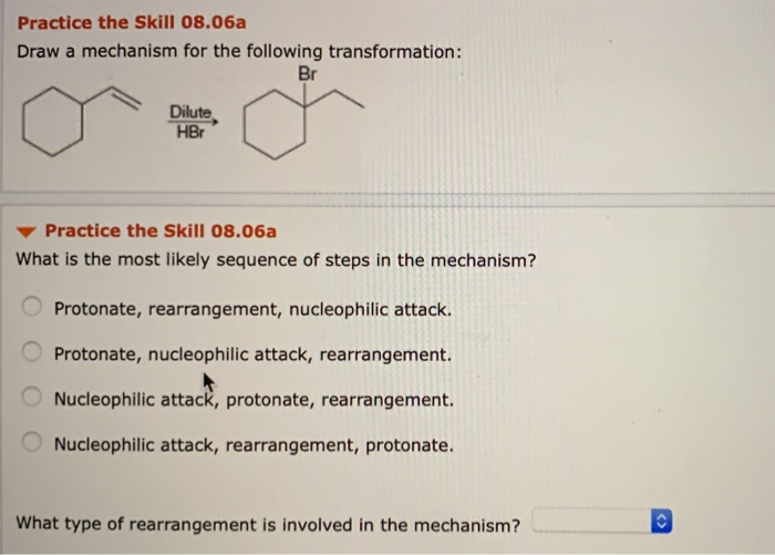Solved Practice the Skill 08.06a Draw a mechanism for the | Chegg.com