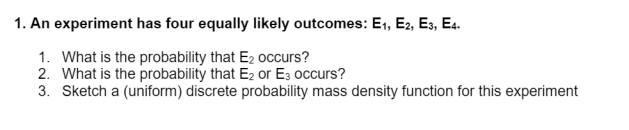 An experiment has four equally likely outcomes: | Chegg.com