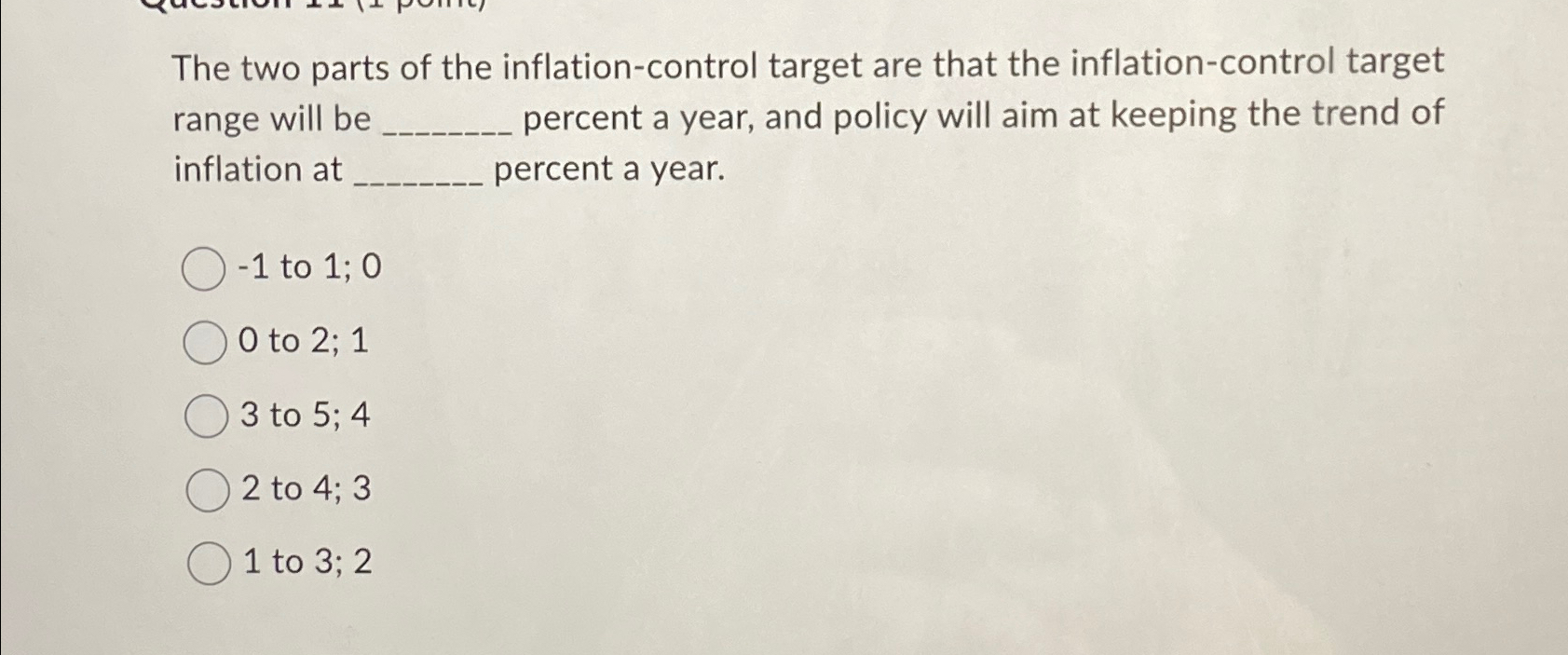 Solved The two parts of the inflation-control target are | Chegg.com