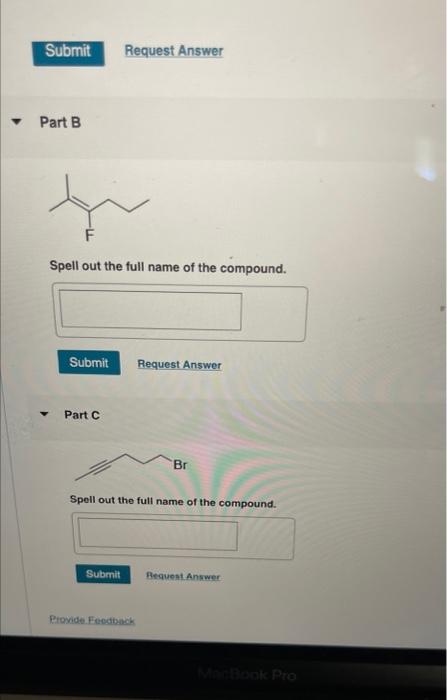 Solved Part A ...cl Spell out the full name of the compound. | Chegg.com