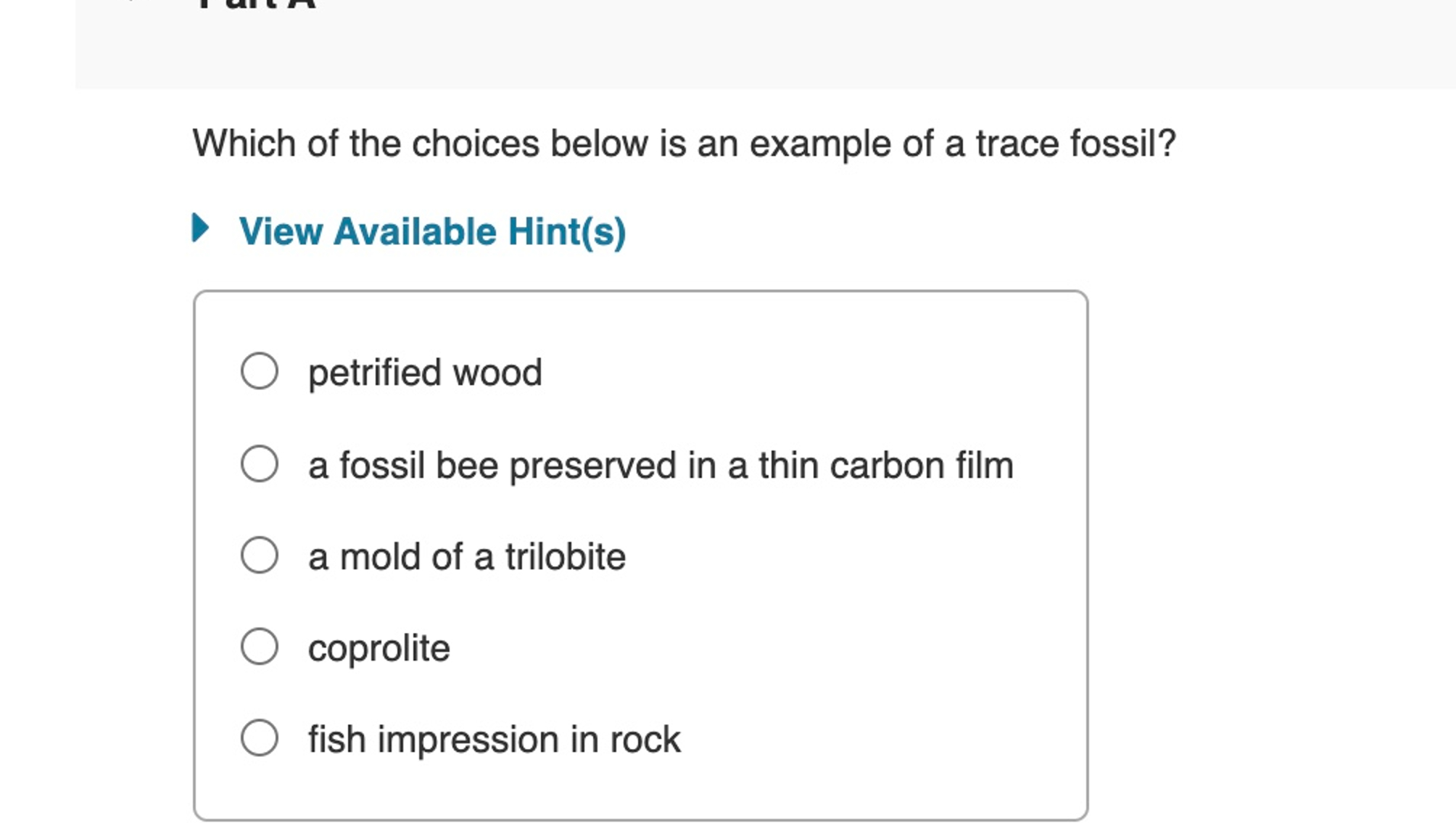 Solved Which of the choices below is an example of a trace | Chegg.com
