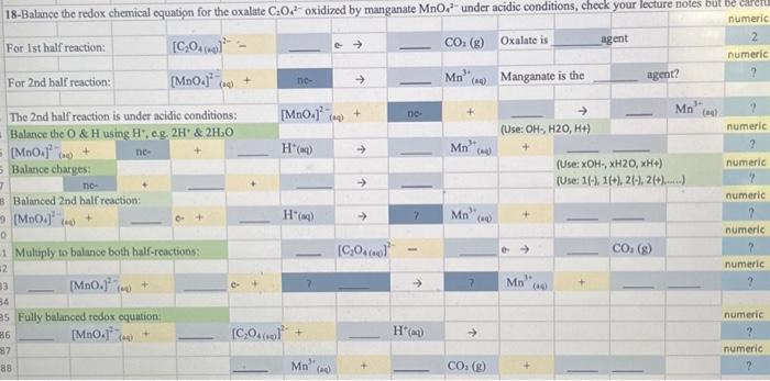 Solved balance the redox equation for the oxalate [C2O4]2- | Chegg.com