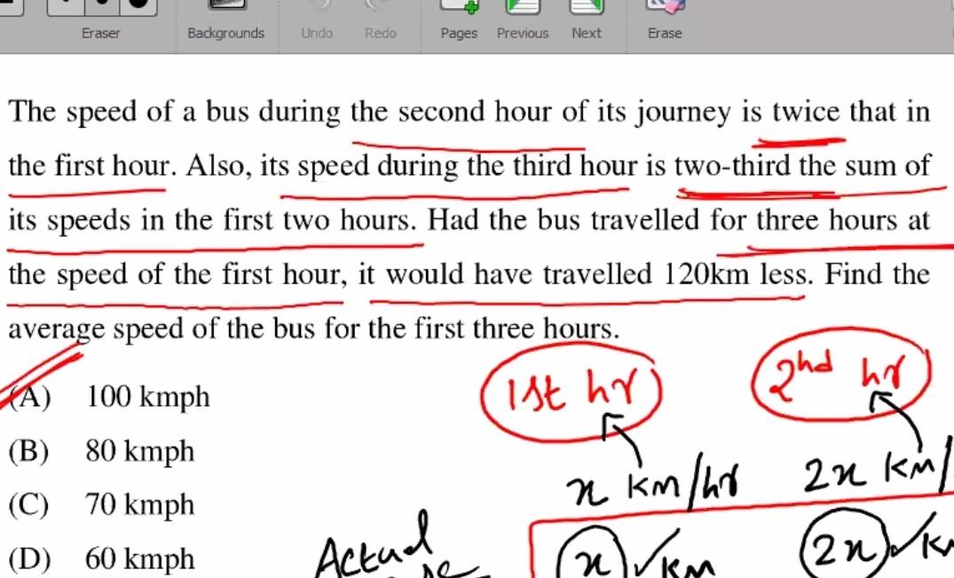 Solved The speed of a bus during the second hour of its | Chegg.com