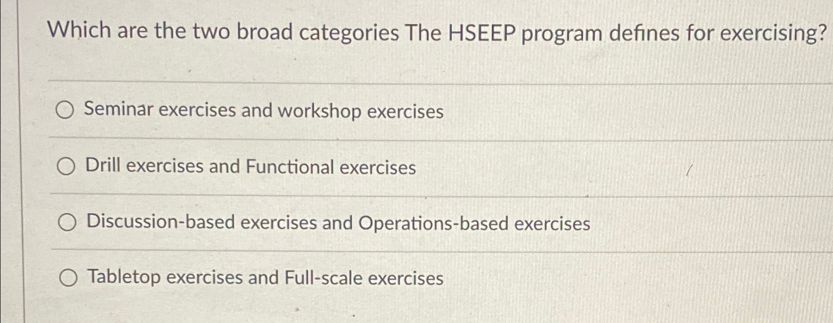 Solved Which Are The Two Broad Categories The Hseep Program