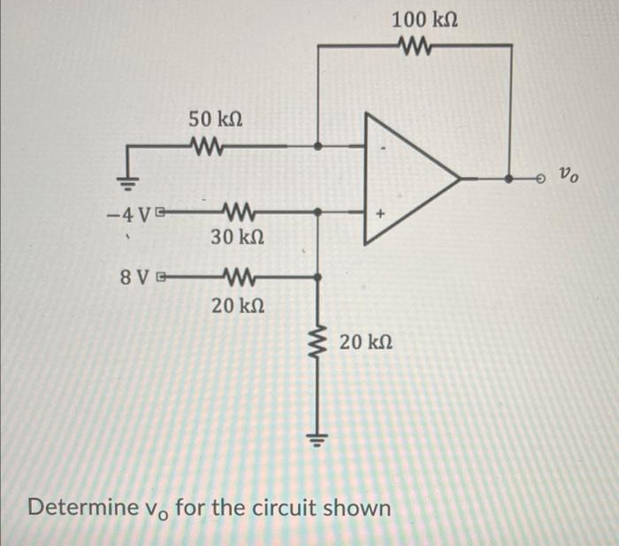 Solved Determine v0 for the circuit shown | Chegg.com