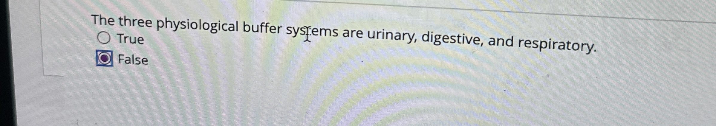 Solved The three physiological buffer sysfiems are urinary, | Chegg.com