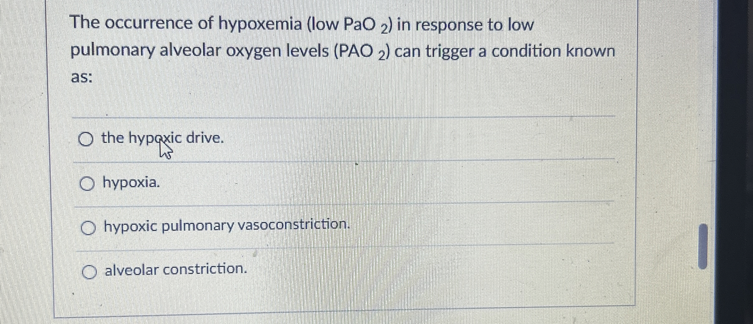 Solved Which annotation is used to represent the arterial | Chegg.com
