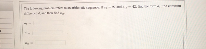 Solved The following problem refers to an arithmetic | Chegg.com