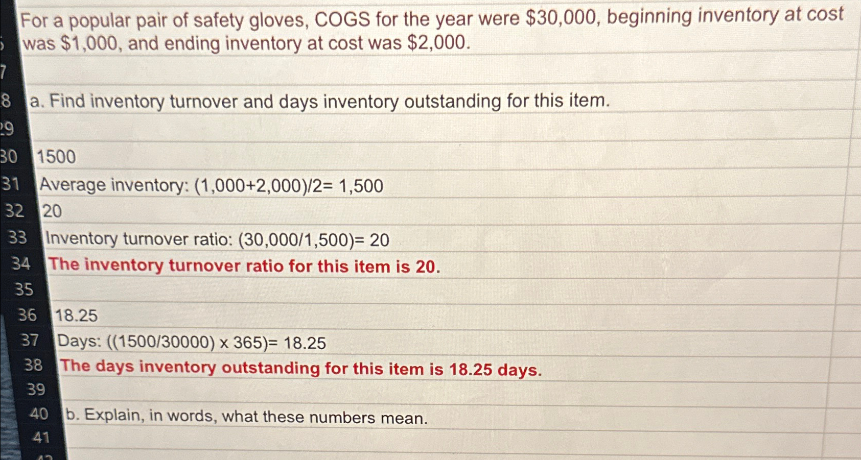 Solved For a popular pair of safety gloves, COGS for the | Chegg.com