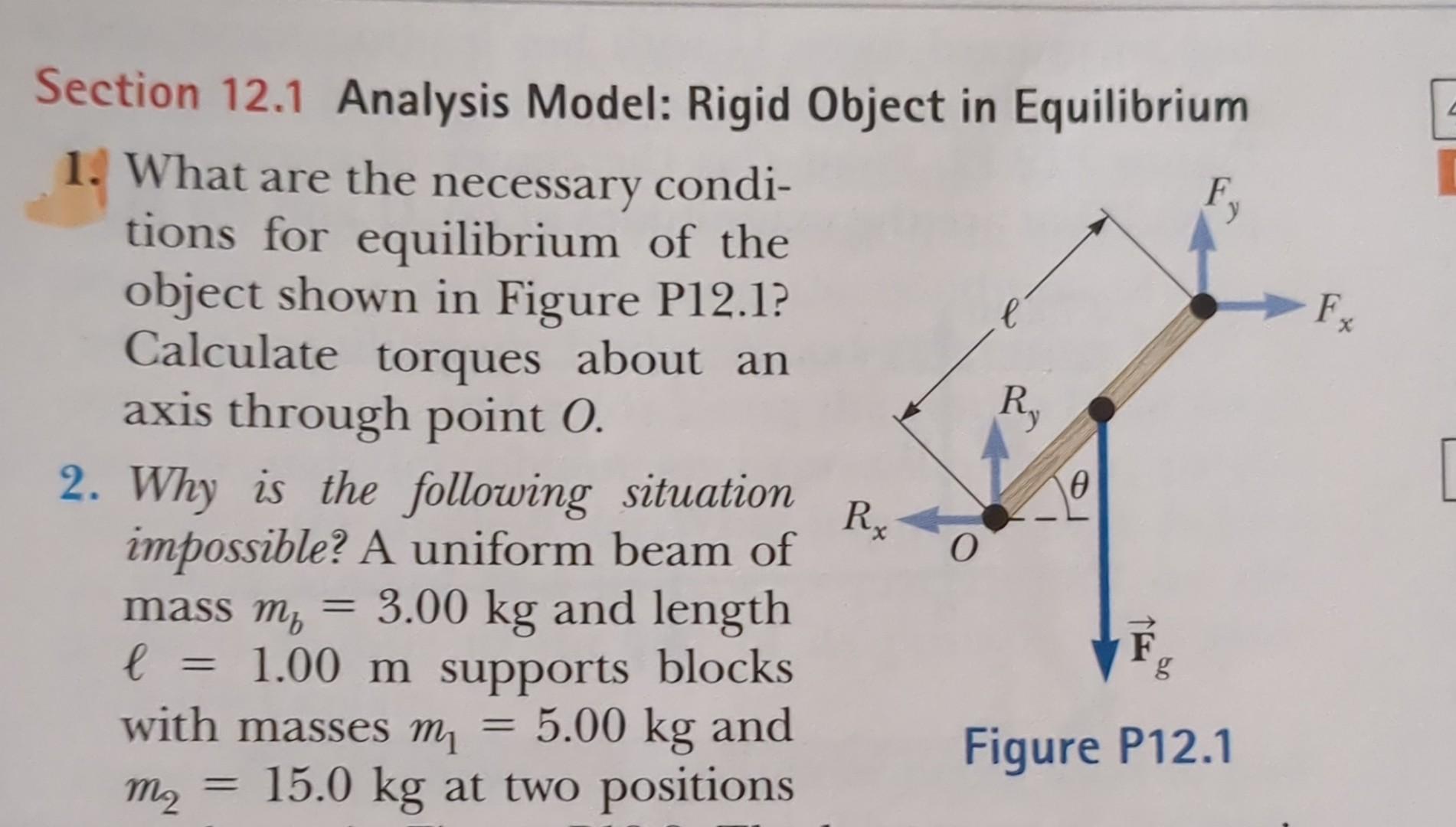 Solved Section 12 1 Analysis Model Rigid Object In