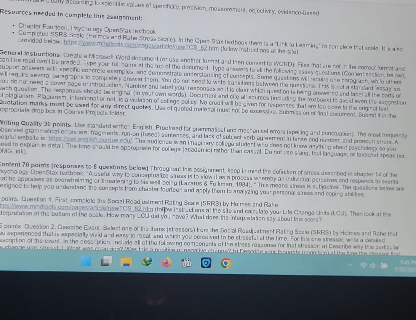 Solved of specificity, precision, measurement, objectivity, | Chegg.com